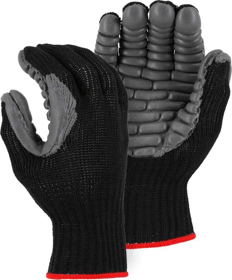 Anti-Vibration Knitted Gloves | Palm Coated Shock Absorbing Safety ...
