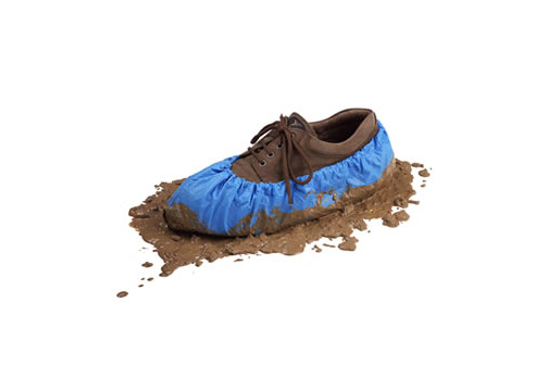 Disposable Blue Polypropylene Anti-Skid Shoe Cover | Fluid-Resistant ...