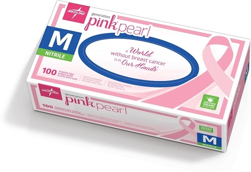 Medline® Pink® Sense Nitrile Exam Gloves | Cancer Awareness Support ...