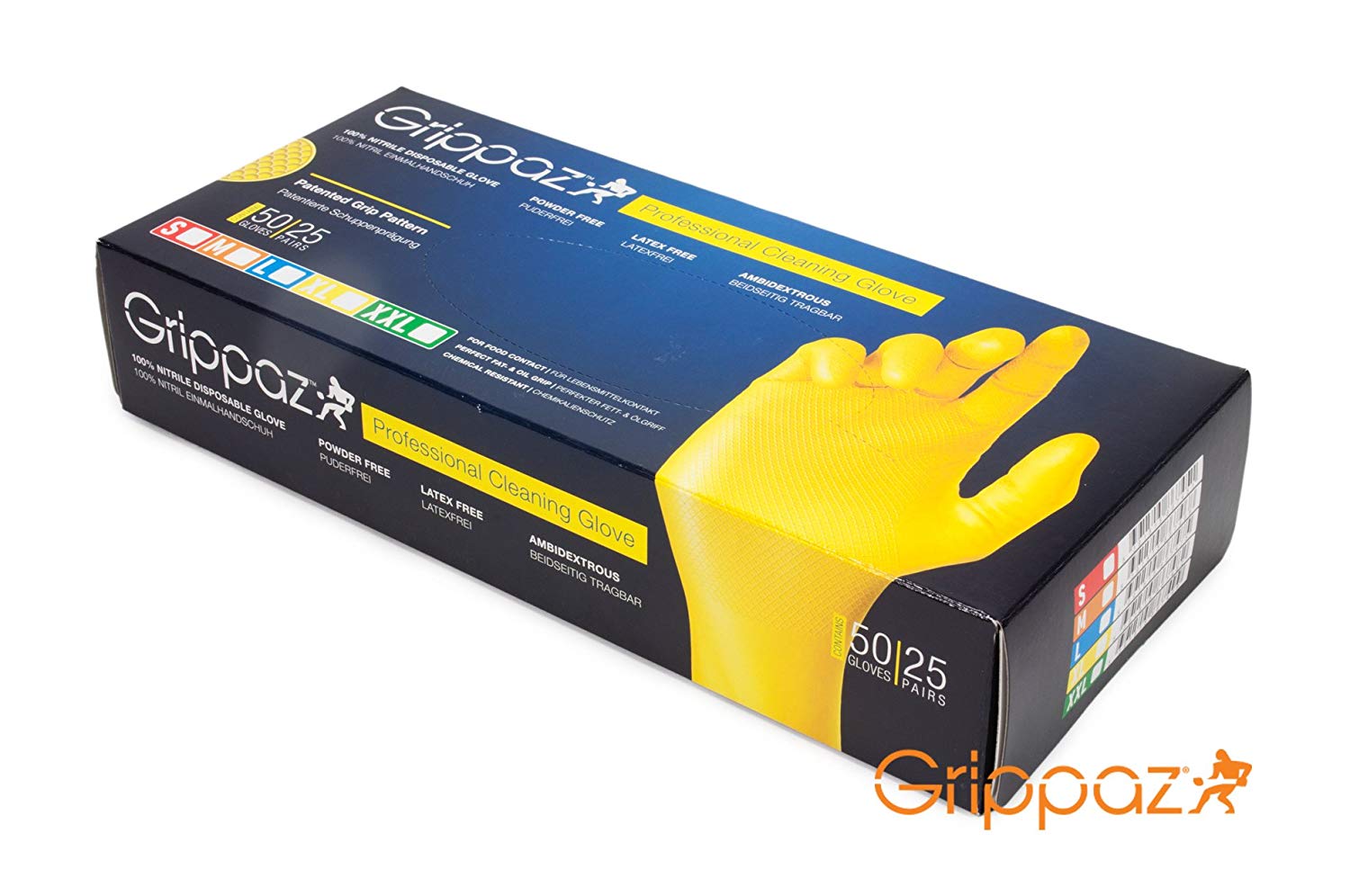 Grippaz® Jan San Yellow Nitrile Powder-Free Extended-Use Glove | ESD ...