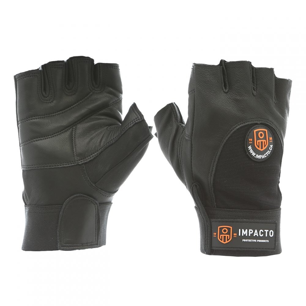 Impacto® Half Finger Leather Gel Gloves | Specialized Padded Work ...
