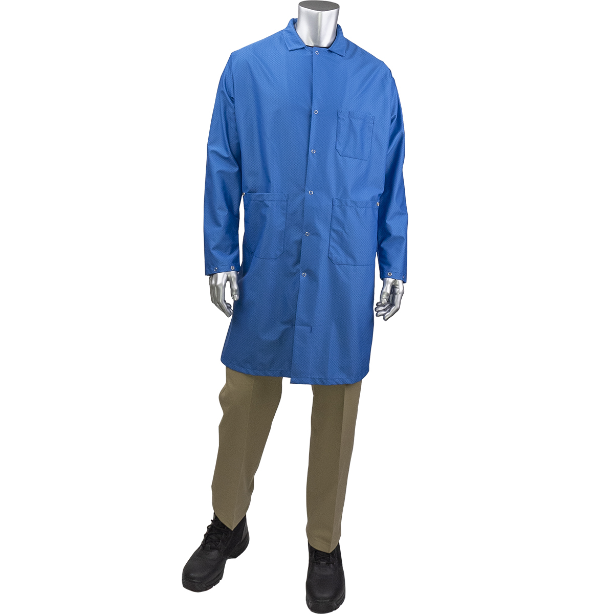 Uniform Technology™ ESD Safe Lab Coat | Knee-Length Cleanroom Coats ...