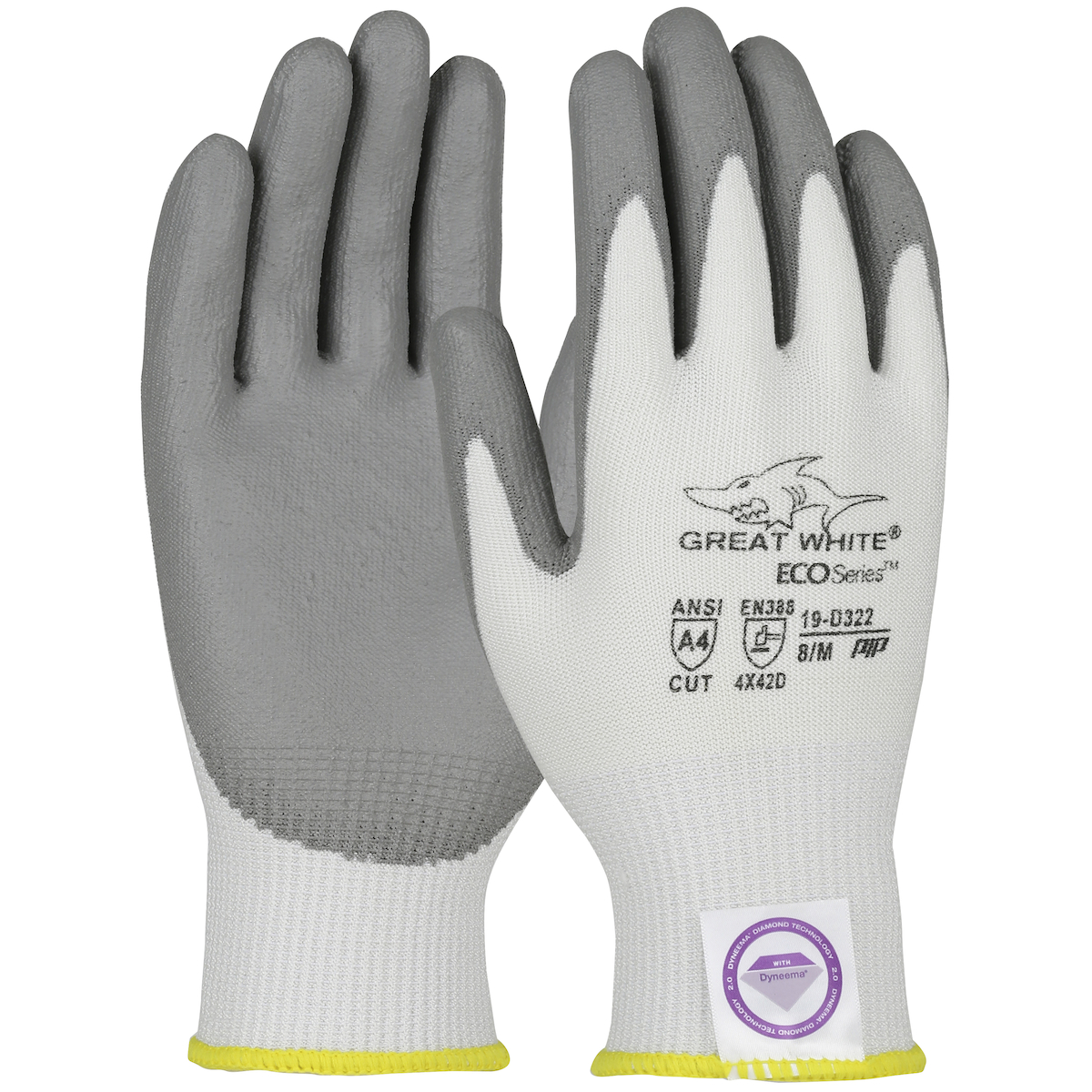 G-Tek® Great White® ECOSeries™ Dyneema® Diamond PU Coated Work Glove ...