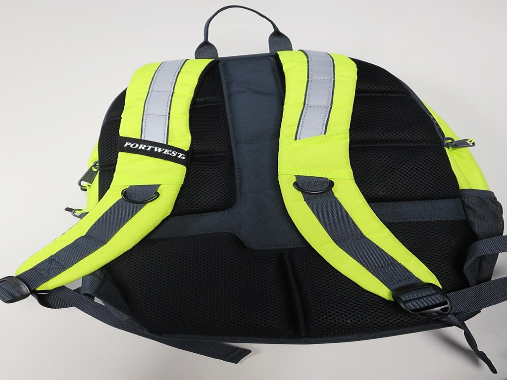 Hi-Viz Industrial Backpack w/ Reflective Accents | Portwest® B955 PW3 ...