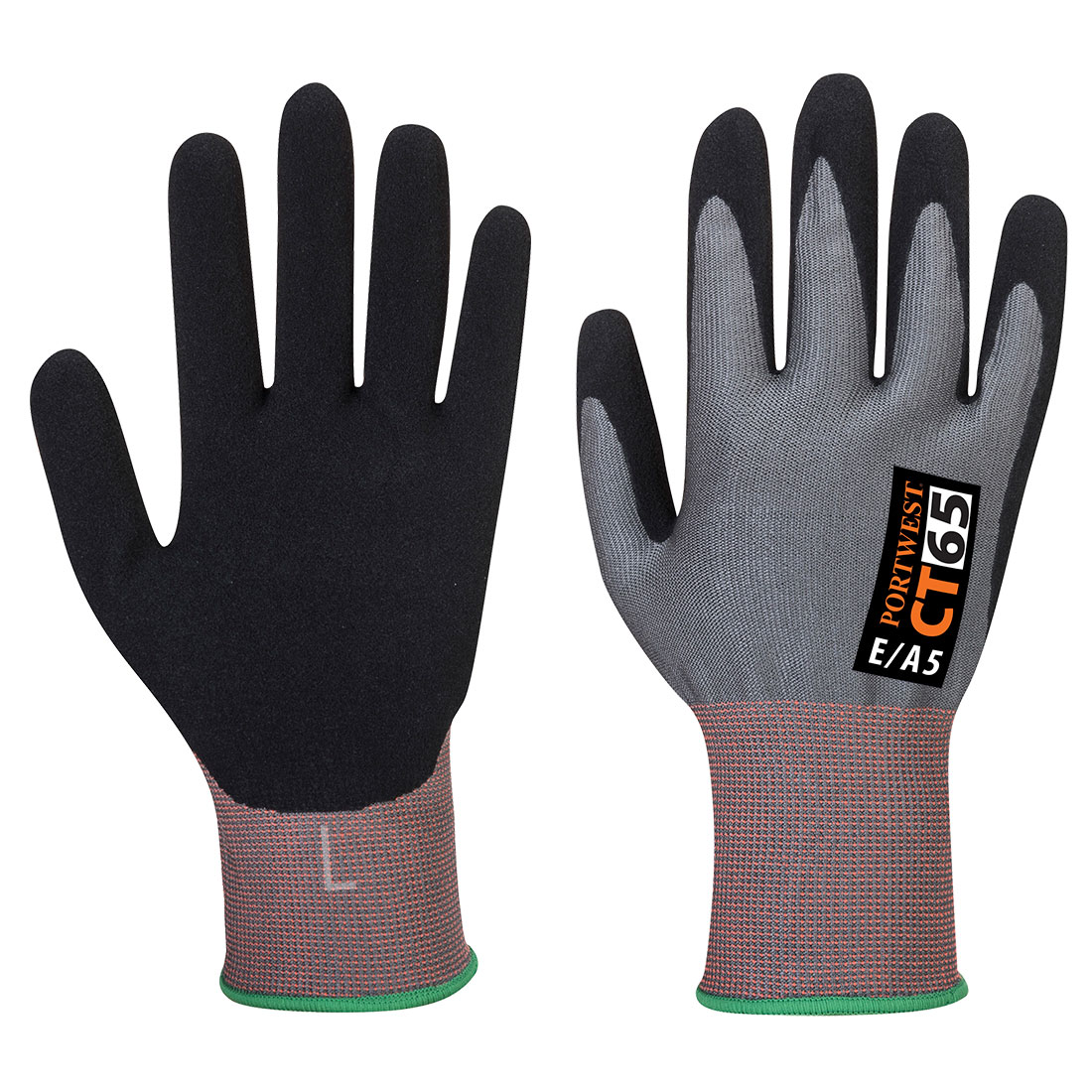 Indutsrail String Knit Cut Level A5 Foam Nitrile Coated Work Glove ...