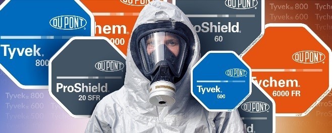 Chemical, Biological or Particulate Hazard? Select Dupont P.P.E. Apparel