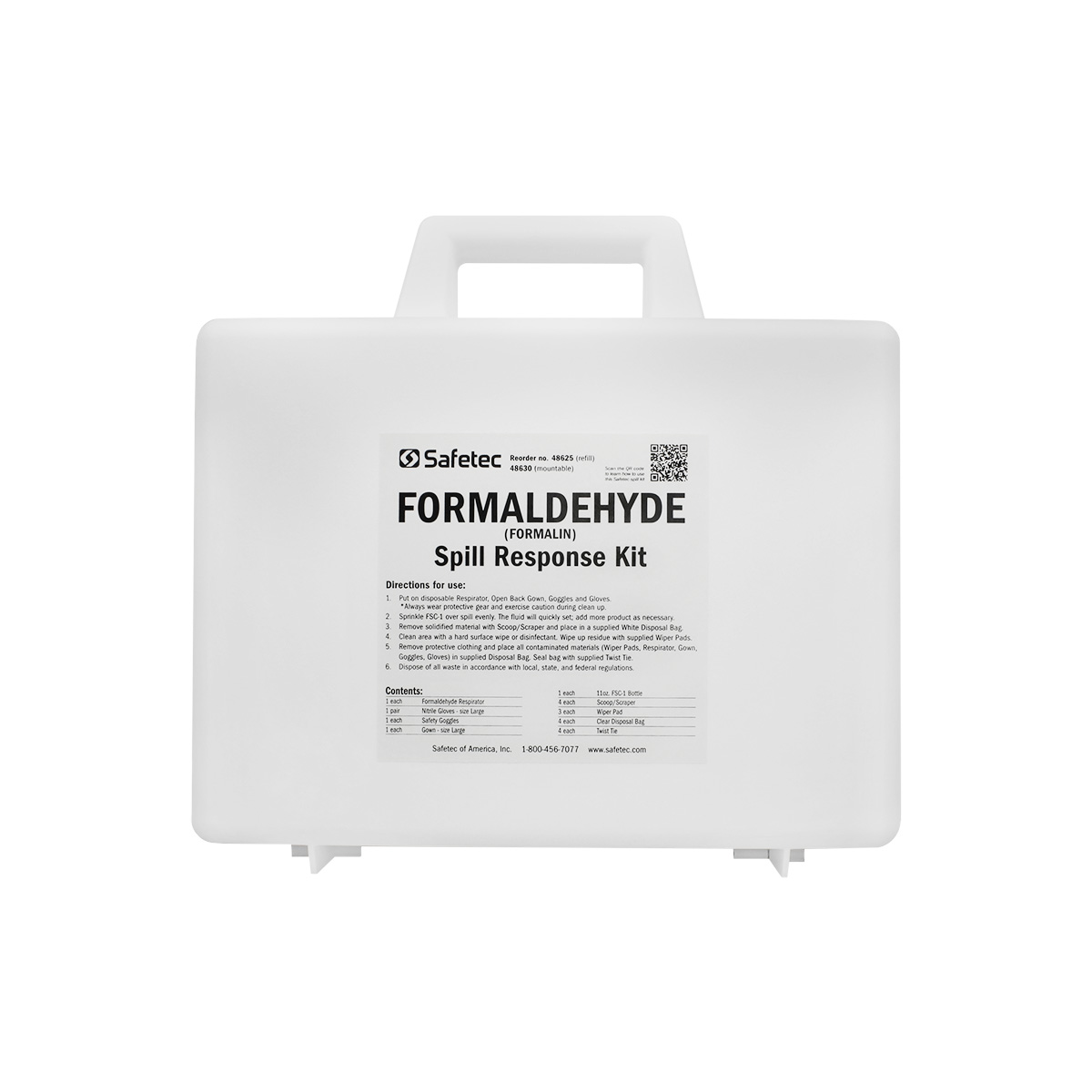 Formaldehyde Spill Response Case | Formaldehyde Exposure Kits ...