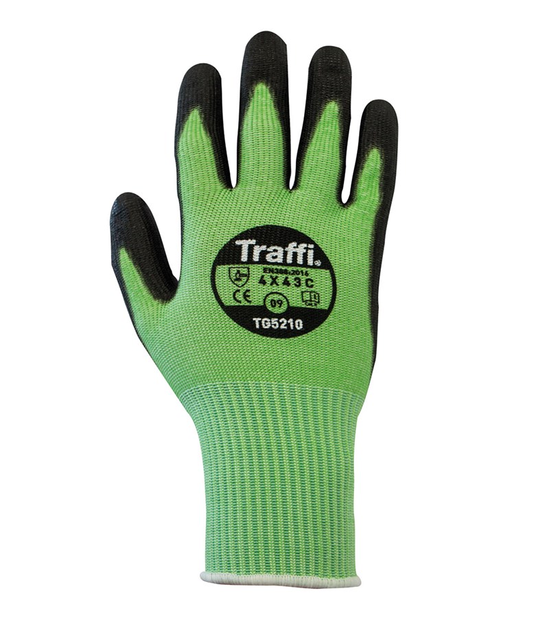Traffi TG5210 A3 Cut Safety Work Gloves PU Coated Cut Resistant Safety Gloves A3 Cut Safety traffi-tg5210-a3-cut-safety-work-gloves-pu-coated-cut-resistant-safety-gloves-a3-cut-safety
