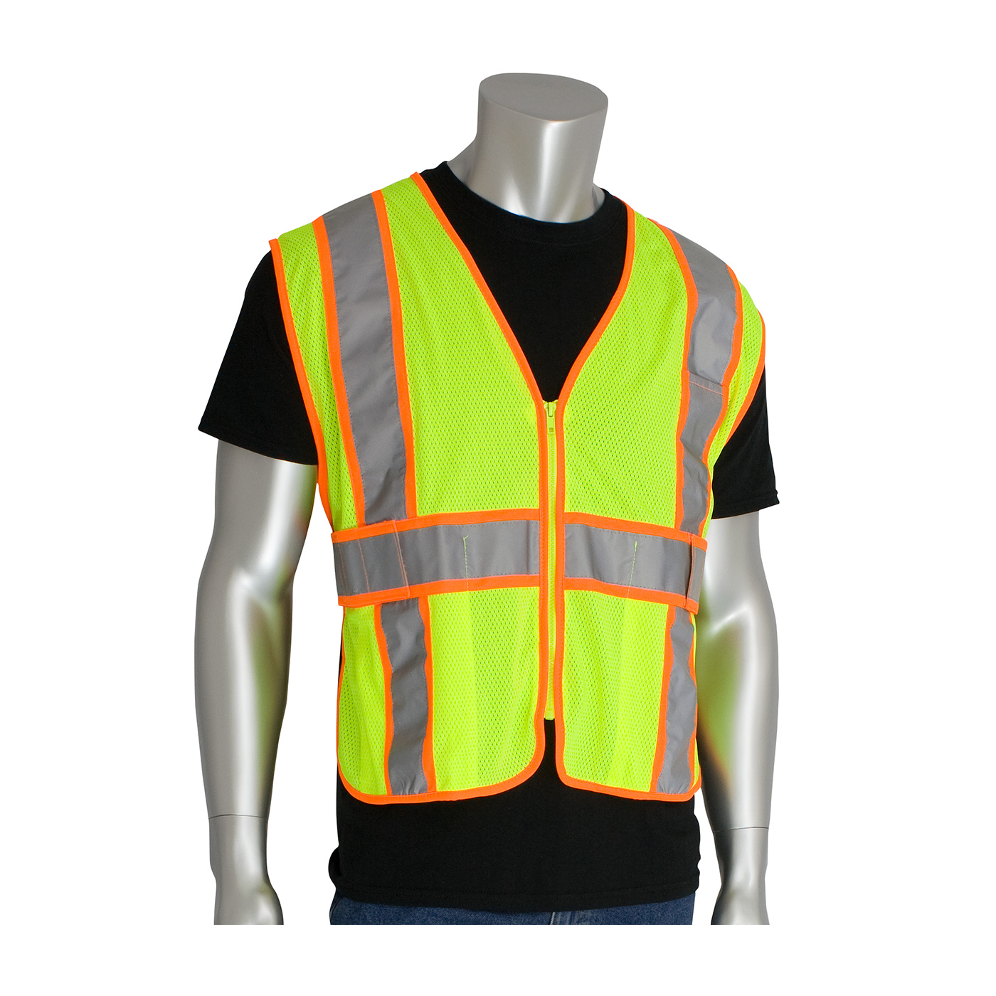 ANSI Type R Class 2 Expandable Two-Tone Mesh Vest | Expandable Hi-Vis ...