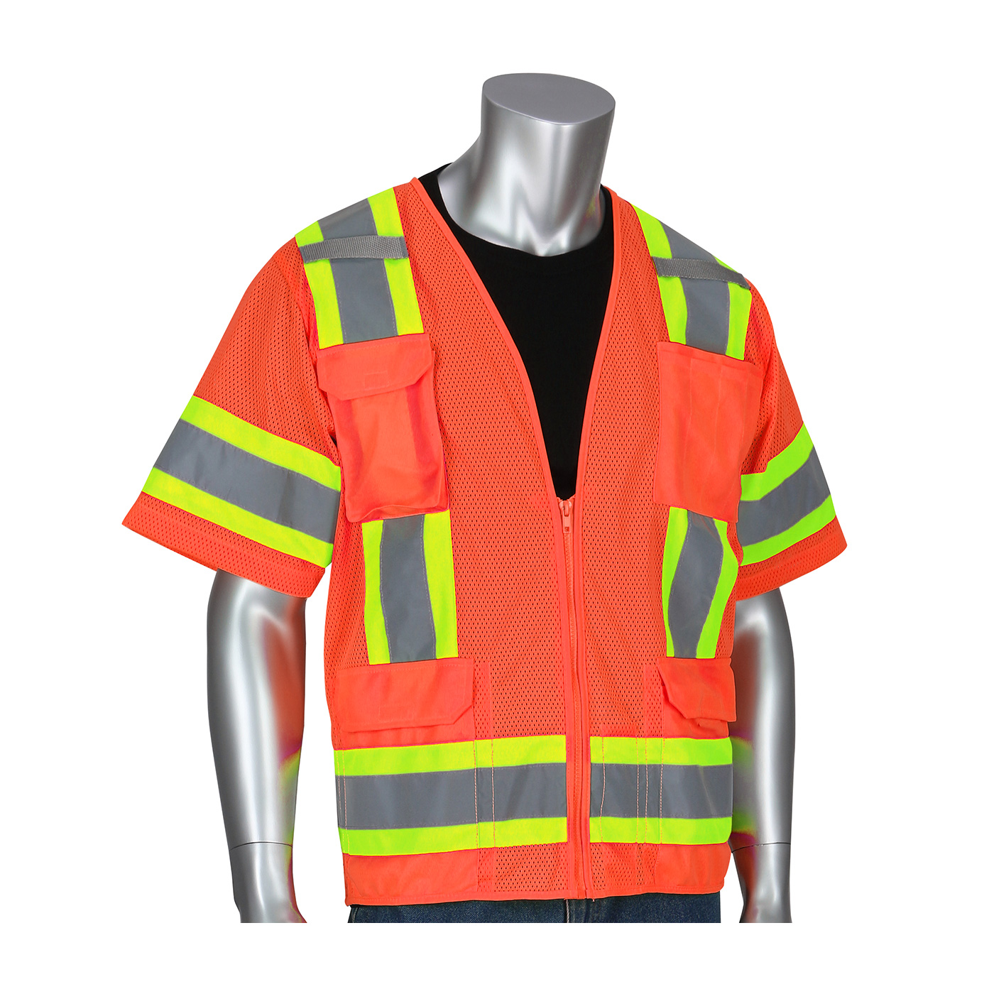 ANSI Certified Type R Class 3 Hi-Viz Mesh Safety Vest | Two-Tone ...