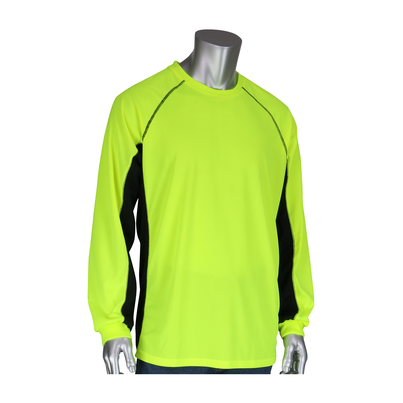 Hi-Viz Long Sleeve T-Shirt w/ Sun Block and Insect Repellent | Non-ANSI ...