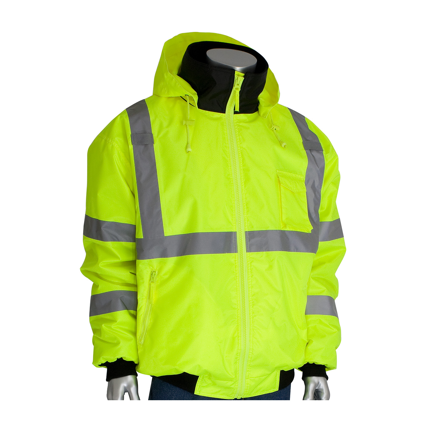 ANSI Type R Class 3 Value Bomber Jacket w/ Liner | Hi-Viz Fleece Lined ...