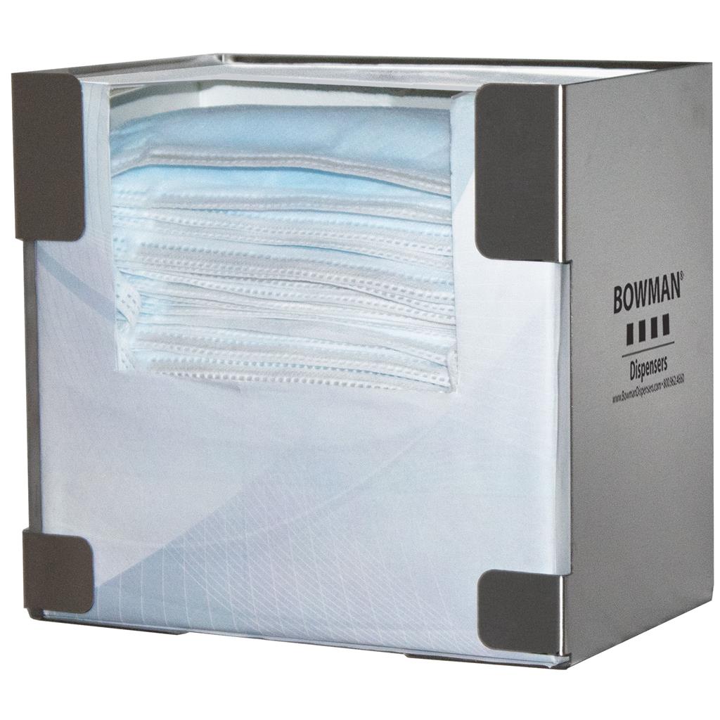Bowman® Wall Mountable Stainless Steel Tie On Mask Dispenser ...
