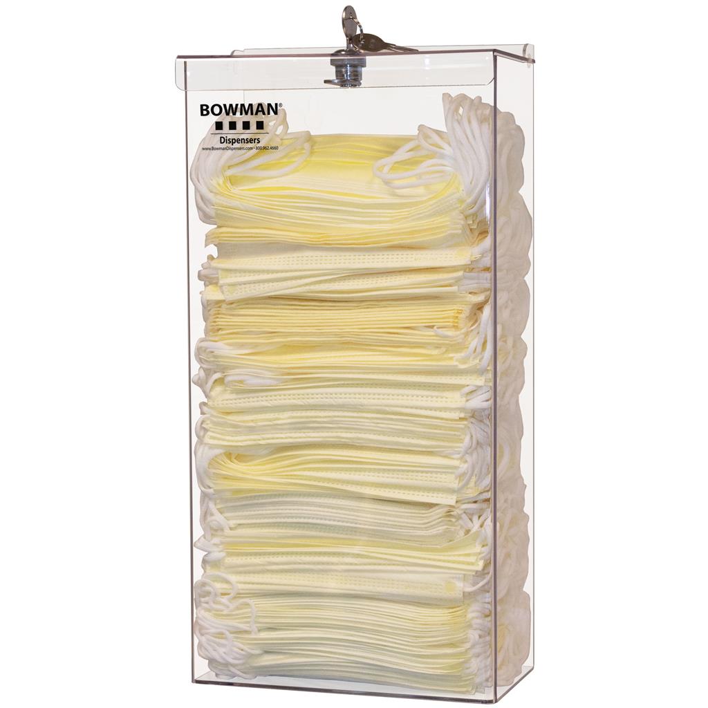 Made in USA Bulk Face Mask Dispenser | Clear PETG Plastic Locking Mask ...