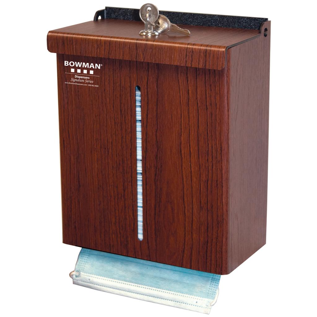 American Made Cherry Fauxwood Mask Dispensers | Wood Mask Dispensers ...
