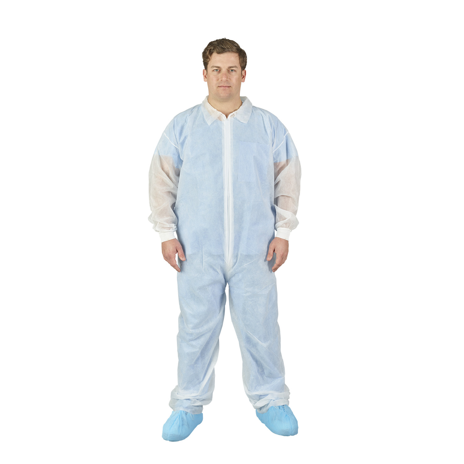 Halyard® Spunbond Coveralls with Knit Cuffs | Lightweight Disposable ...