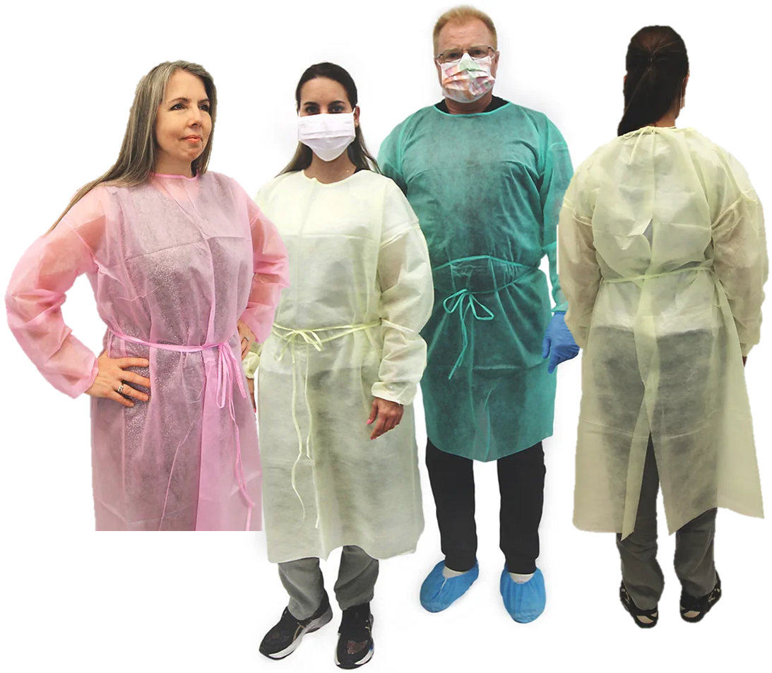 Maytex Medium-Weight Fluid-Resistant Isolation Gowns | Disposable ...