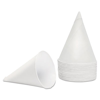 Compostable Treated Paper Cone Water Cups | Unprinted White Paper Cone ...