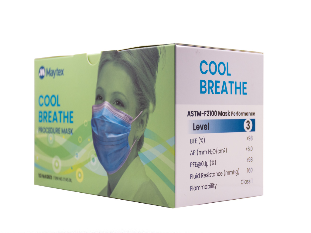 Cool Breathe Comfort Arch Ear Loop Mask | Level 3 Duckbill Chamber Face ...
