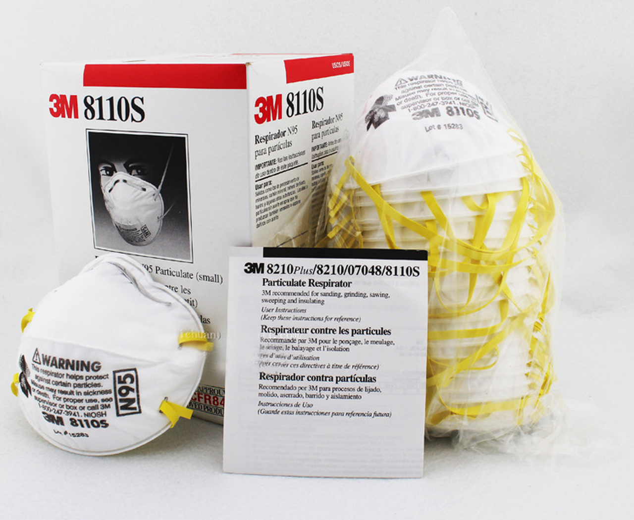 3M™ 8110S Small Size N95 Particulate Respirator | Women's Disposable ...