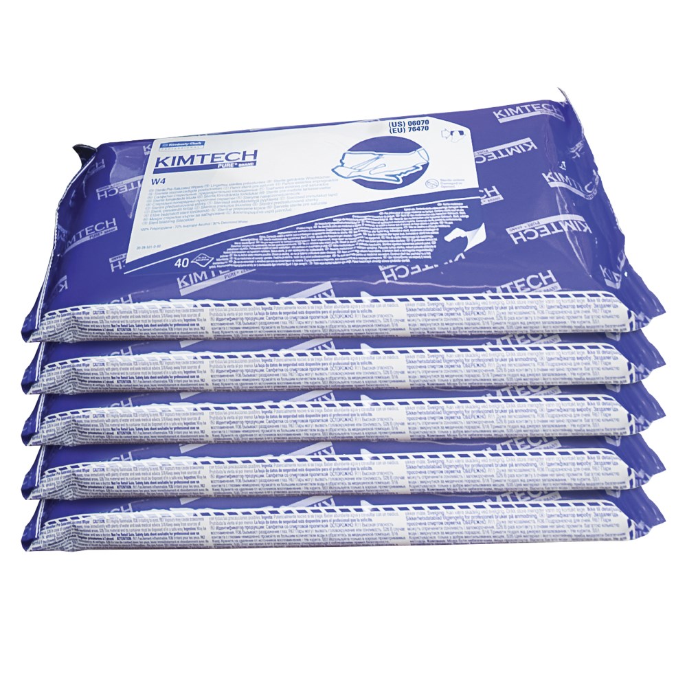 KimTech® Pure® W4 Pre-Saturated Alcohol Wipers | Low-Lint High-Tech ...